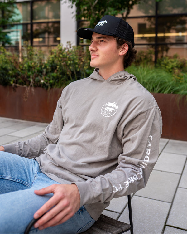 Grey Long Sleeve Hoodie - Carolina Core FC Merchandise